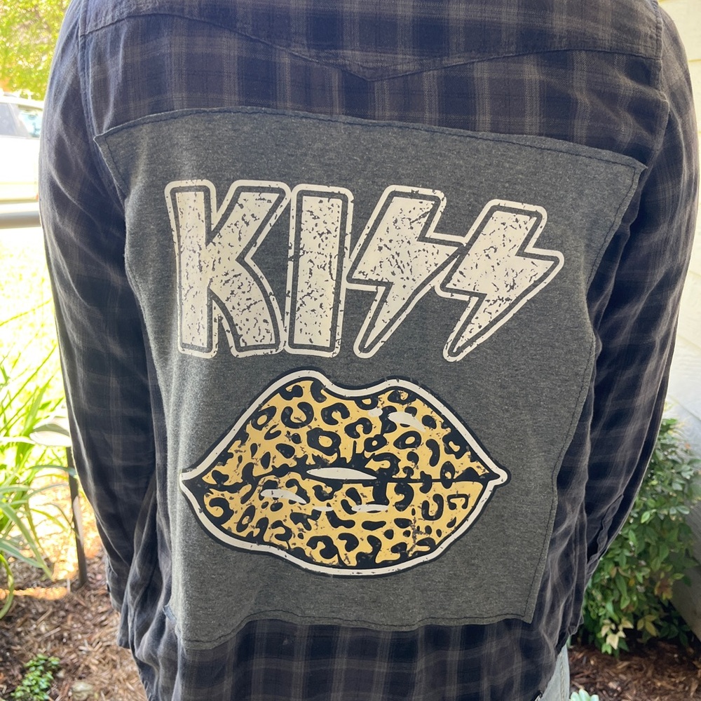 Kiss Flannel Shirt Unisex Small S - Gem